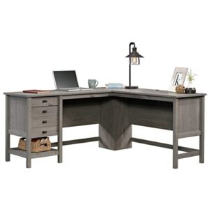 Sauder Cottage Road L-Desk, L: 65.12" x W: 58.66" x H: 29.76", Mystic Oak Finish