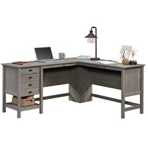 Sauder Cottage Road L-Desk, L: 65.12" x W: 58.66" x H: 29.76", Mystic Oak Finish