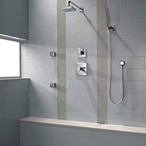 DELTA FAUCET 55567-BL H2Okinetic Adjustable Wall Mount Hand Shower Handshower, Matte Black