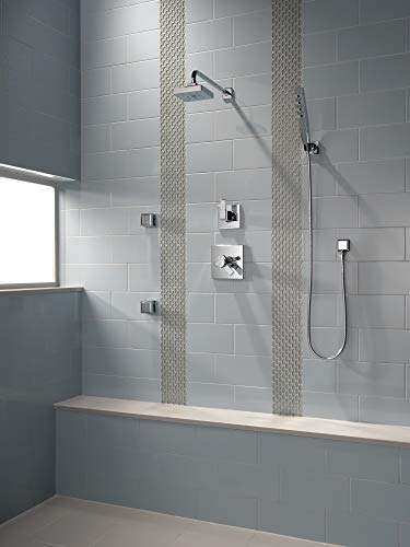 DELTA FAUCET 55567-BL H2Okinetic Adjustable Wall Mount Hand Shower Handshower, Matte Black