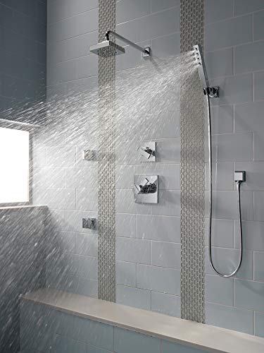 DELTA FAUCET 55567-BL H2Okinetic Adjustable Wall Mount Hand Shower Handshower, Matte Black