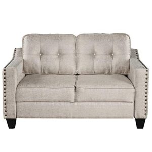 P PURLOVE 3 Piece Living Room Furniture Sectional Sofa Set for Living Room,Modern Nial Trimed Sectional Couch Set with Sofa, Loveseat and Armchair, for Living Room