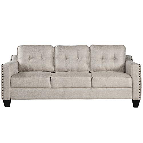 P PURLOVE 3 Piece Living Room Furniture Sectional Sofa Set for Living Room,Modern Nial Trimed Sectional Couch Set with Sofa, Loveseat and Armchair, for Living Room