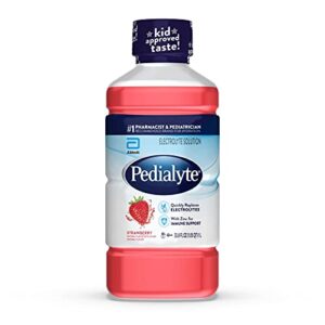 pedialyte electrolyte solution, strawberry, hydration drink, 1 liter