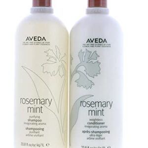 Aveda Rosemary Mint Shampoo & Conditioner Liter Duo (33.8 OZ EACH)