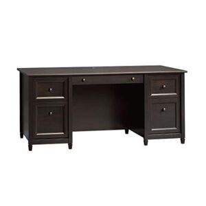 sauder edge water executive desk, estate black finish