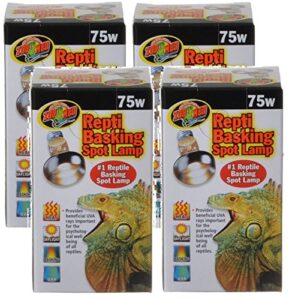 zoo med repti basking lamps 75 watt (4 pack)