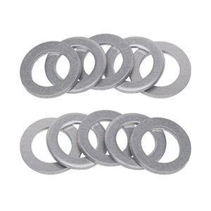 prime ave 14mm aluminum oil drain plug washer gaskets compatible with honda & acura part# 94109-140-00 (pack of 10)