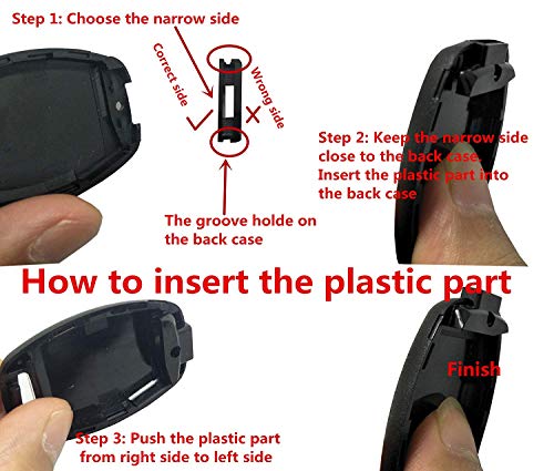 Horande Replacement Key Fob Cover Case fits for 2006 2007 2008 2009 2010 2011 Honda Accord Civic CRV Pilot Ridgeline Odyssey Keyless Entry Remote Key Fob Shell 2+1 Button (Black)