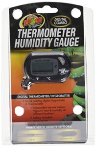 zoo med labs digital thermometer humidity gauge, single (th-31)