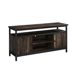 sauder steel river credenza, for tvs up to 60″, carbon oak finish