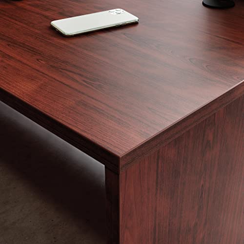 OfficeWorks by Sauder Affirm 72" x 30" Commercial Office Desk, L: 71.10" x W: 29.53" x H: 29.29", Classic Cherry Finish