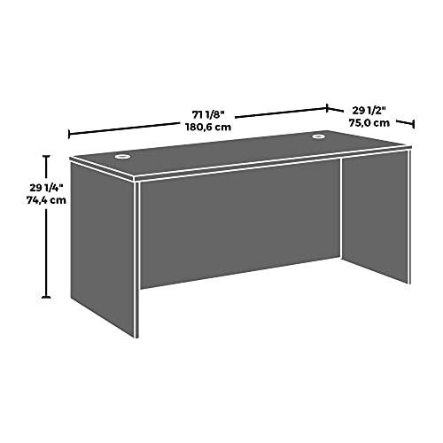 OfficeWorks by Sauder Affirm 72" x 30" Commercial Office Desk, L: 71.10" x W: 29.53" x H: 29.29", Classic Cherry Finish