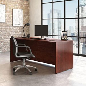 OfficeWorks by Sauder Affirm 72" x 30" Commercial Office Desk, L: 71.10" x W: 29.53" x H: 29.29", Classic Cherry Finish