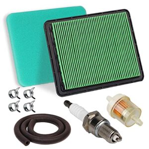 hoodell gcv160 air filter tune up kit for honda gcv190 gc190 gc160 gx100 engine hrc216 hrr216 hrr2169vka hrx217 lawn mower, replace gcv160 spark plug 17211-zl8-023 air cleaner