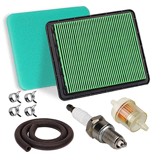 HOODELL GCV160 Air Filter Tune Up Kit for Honda GCV190 GC190 GC160 GX100 Engine HRC216 HRR216 HRR2169VKA HRX217 Lawn Mower, Replace GCV160 Spark Plug 17211-ZL8-023 Air Cleaner