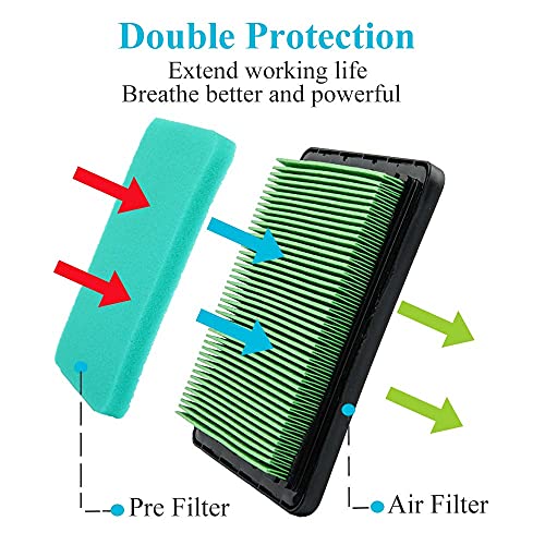 HOODELL GCV160 Air Filter Tune Up Kit for Honda GCV190 GC190 GC160 GX100 Engine HRC216 HRR216 HRR2169VKA HRX217 Lawn Mower, Replace GCV160 Spark Plug 17211-ZL8-023 Air Cleaner