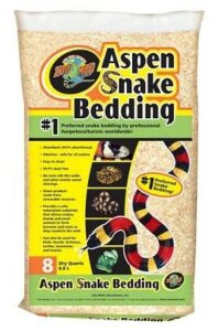 zoo med aspen snake bedding 8 quarts