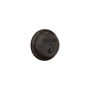 schlage b60 n 716 deadbolt, keyed 1 side, highest residential security, aged bronze