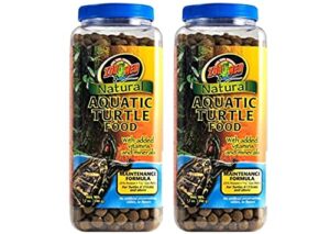 zoo med natural aquatic turtle food maintenance formula [set of 2] size: 12 oz.