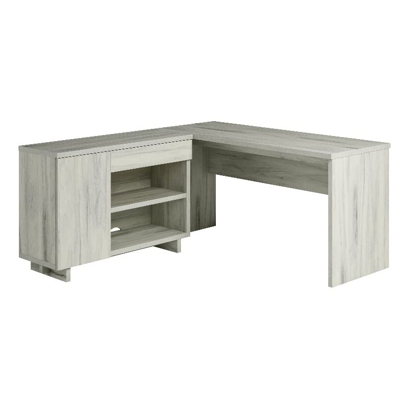 Sauder Select Engineered Wood Desk in Haze Acacia/Natural Finish