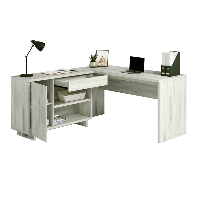 Sauder Select Engineered Wood Desk in Haze Acacia/Natural Finish