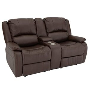 recpro charles collection | 67″ double recliner rv sofa & console | rv zero wall loveseat | wall hugger recliner | rv theater seating | rv furniture | rv living room (slideout) furniture | mahogany