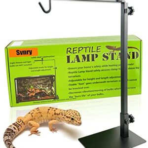 Reptile Tank Heat Lamp Stand Aquarium Stand - Reptile Terrarium Heat Light Stand - Adjustable Metal Heat Lamp Holder, Used for Amphibians, Lizards, Gecko, Tortoise, Snakes, Bearded Dragon, Chicks, etc