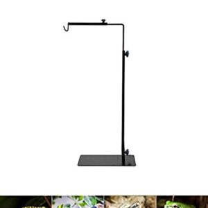 Reptile Tank Heat Lamp Stand Aquarium Stand - Reptile Terrarium Heat Light Stand - Adjustable Metal Heat Lamp Holder, Used for Amphibians, Lizards, Gecko, Tortoise, Snakes, Bearded Dragon, Chicks, etc