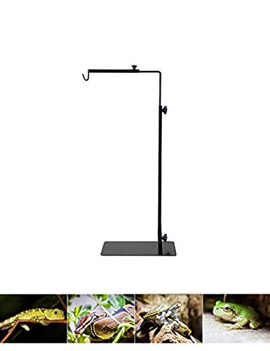 Reptile Tank Heat Lamp Stand Aquarium Stand - Reptile Terrarium Heat Light Stand - Adjustable Metal Heat Lamp Holder, Used for Amphibians, Lizards, Gecko, Tortoise, Snakes, Bearded Dragon, Chicks, etc