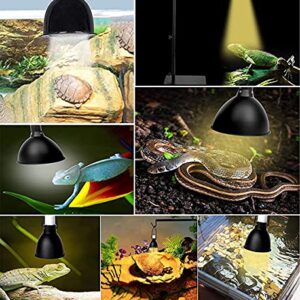 Reptile Tank Heat Lamp Stand Aquarium Stand - Reptile Terrarium Heat Light Stand - Adjustable Metal Heat Lamp Holder, Used for Amphibians, Lizards, Gecko, Tortoise, Snakes, Bearded Dragon, Chicks, etc