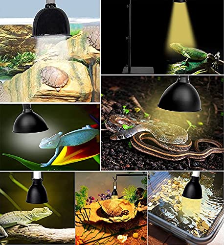 Reptile Tank Heat Lamp Stand Aquarium Stand - Reptile Terrarium Heat Light Stand - Adjustable Metal Heat Lamp Holder, Used for Amphibians, Lizards, Gecko, Tortoise, Snakes, Bearded Dragon, Chicks, etc