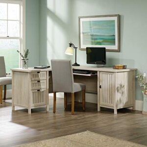 Sauder Costa L-Shaped Desk, Chalked Chestnut finish