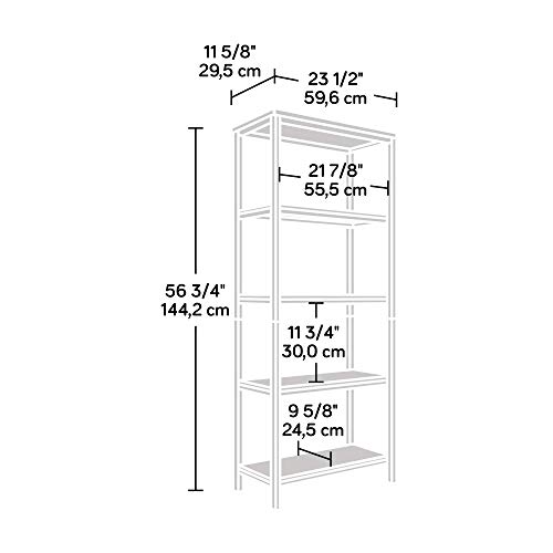 Sauder North Avenue Tall Bookcase, Charter Oak Finish & North Avenue TV Stand, for TVs up to 36", Charter Oak Finish