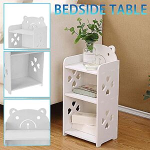 ACHVAC Smart Coffee Table PVC Nightstands Bed Side Table Articles Magazine Cabinet Storage Organizer Bedside Table Drawer Night for Bedroom Furniture