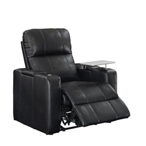 pulaski larson theatre recliner, 38.0″ l x 39.5″ w x 43.0″ h, black