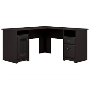 bush furniture cabot l shaped computer desk in espresso oak, medium