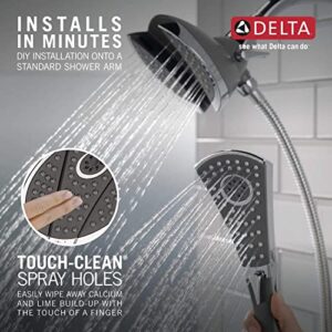 Delta Faucet 4-Spray In2ition Dual Shower Head with Handheld Spray, Chrome Shower Head with Hose, Handheld Shower Heads, Showerheads & Handheld Showers, Detachable Shower Head, Chrome 58467