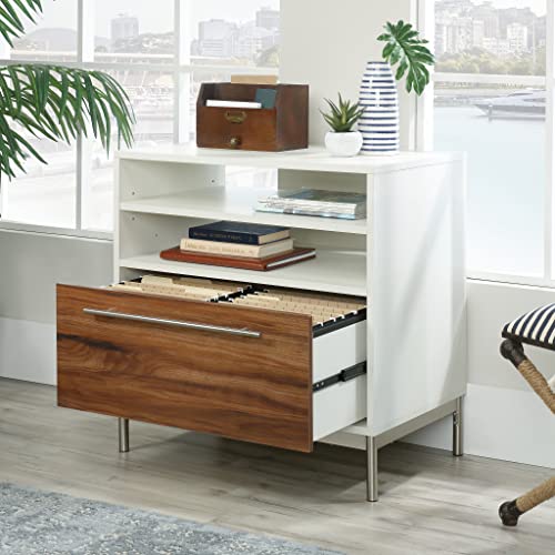 Sauder Vista Key Lateral File Pedestal, L: 30.00" x H: 18.54" x W: 30.08", Pearl White Finish