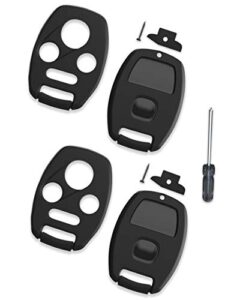 2pcs replacement key fob shell keyless entry remote fits honda accord 2012 2011 2010 2009 2008 2007 2006 2005 2004 2003 / pilot/cr-v/civic ex 2006-2013