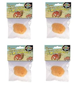 zoo med all natural hermit crab sea sponge (4 pack)