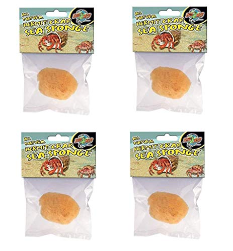 Zoo Med All Natural Hermit Crab Sea Sponge (4 Pack)