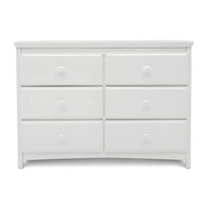 Delta Children Emerson 6 Drawer Dresser, Greenguard Gold Certified, Bianca White