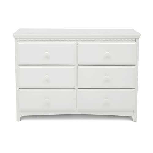 Delta Children Emerson 6 Drawer Dresser, Greenguard Gold Certified, Bianca White