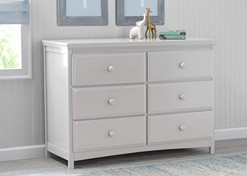 Delta Children Emerson 6 Drawer Dresser, Greenguard Gold Certified, Bianca White