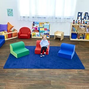 Children's Factory Library Trio, Set-3 Kids Chairs, Red-Blue-Green, CF322-388, Toddler Flexible Seating Classroom Furniture for Preschool or Daycare