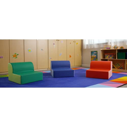 Children's Factory Library Trio, Set-3 Kids Chairs, Red-Blue-Green, CF322-388, Toddler Flexible Seating Classroom Furniture for Preschool or Daycare