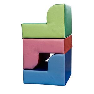 Children's Factory Library Trio, Set-3 Kids Chairs, Red-Blue-Green, CF322-388, Toddler Flexible Seating Classroom Furniture for Preschool or Daycare