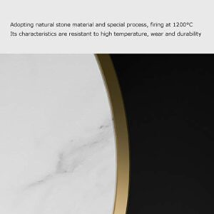 Articles for daily use Nesting Coffee Table White Living Room Coffee Table, Slate Sofa Side Coffee Table Round Coffee Table, Matte Gold Metal Frame Home Decoration 2 Piece Bedside Table