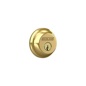 schlage b60n505 deadbolt, keyed 1 side, bright brass